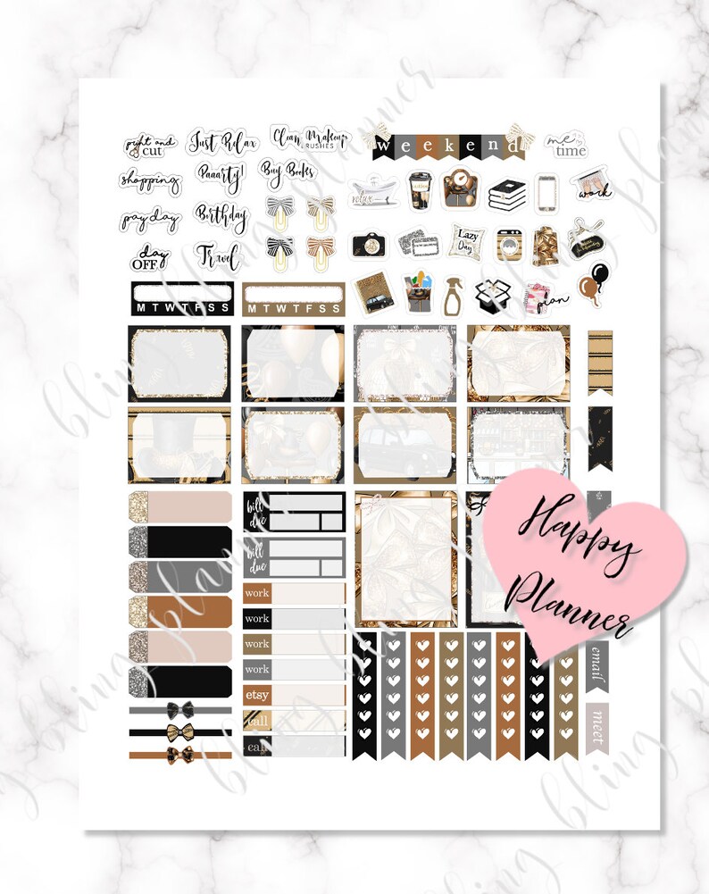 PRINTABLE NEW YEAR Happy Planner Stickers 2020 New Year - Etsy
