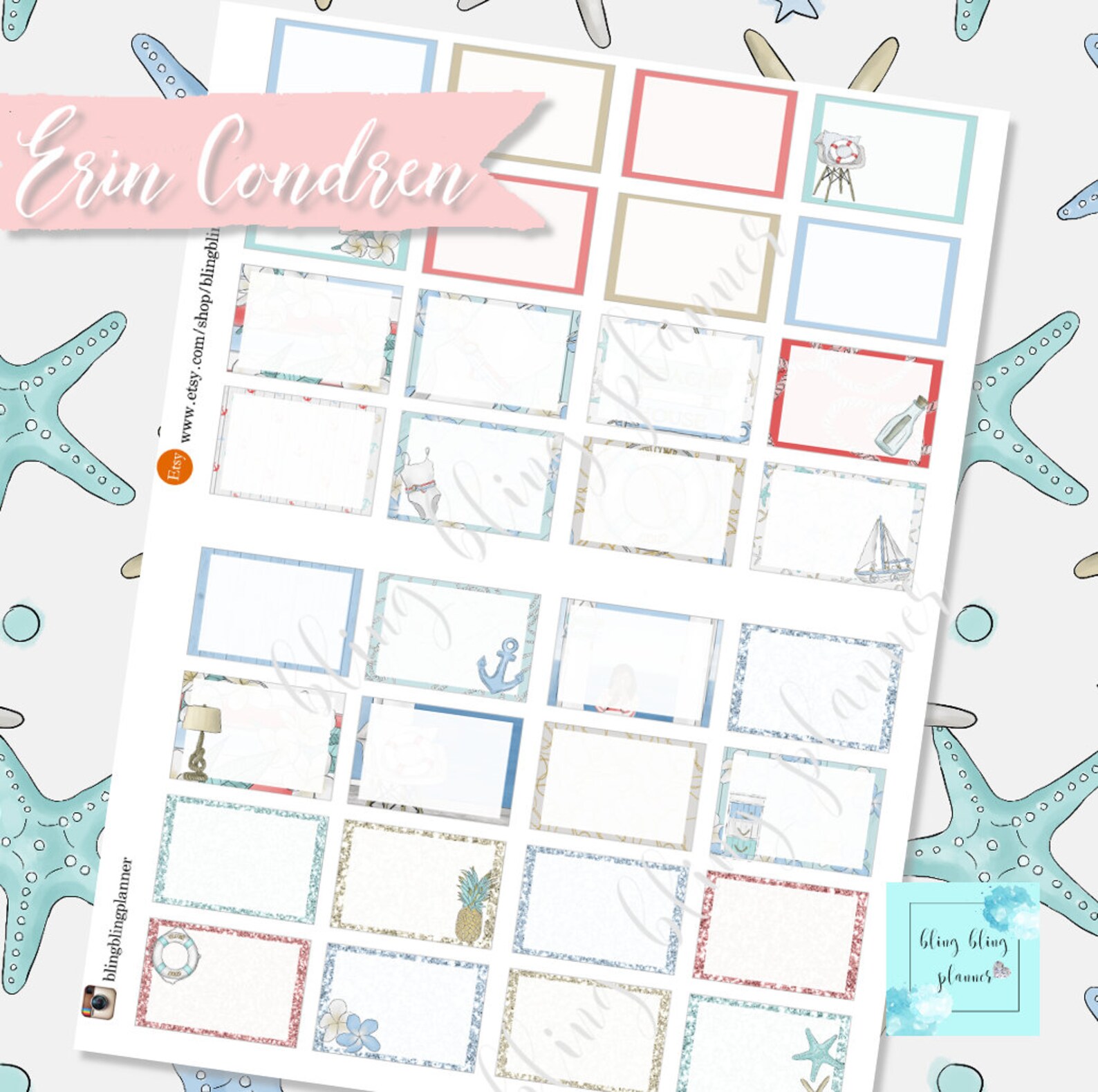 PRINTABLE FUNCTIONAL STICKERS, Bow Clip Printable, Printable Date Cover ...