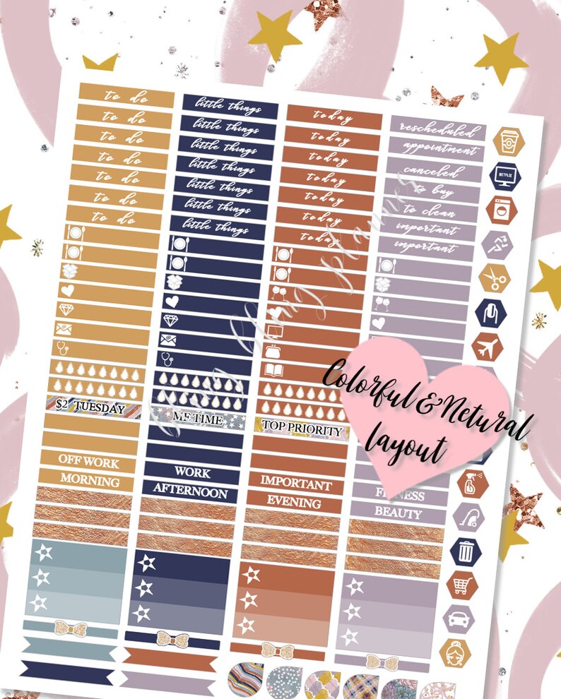 GALAXY PLANNER STICKER, Printable Planner Sticker, Fall Planner Kit ...