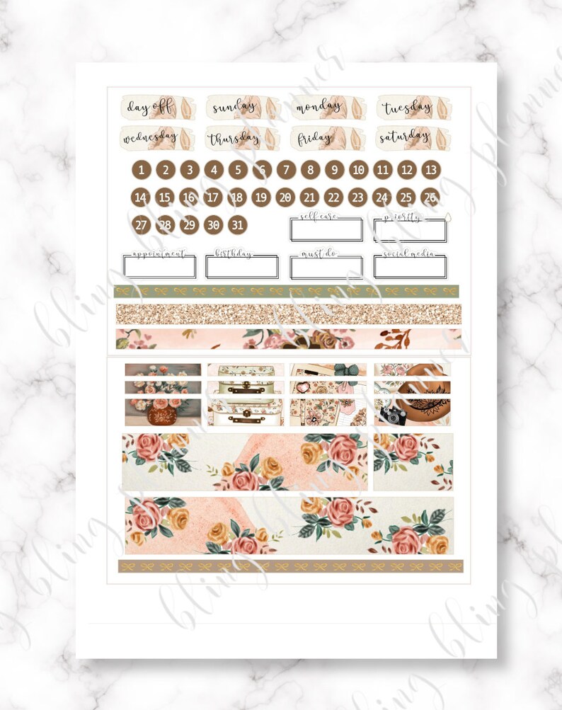 FALL PRINTABLE PLANNER Stickers Drawing Planner Sticker - Etsy