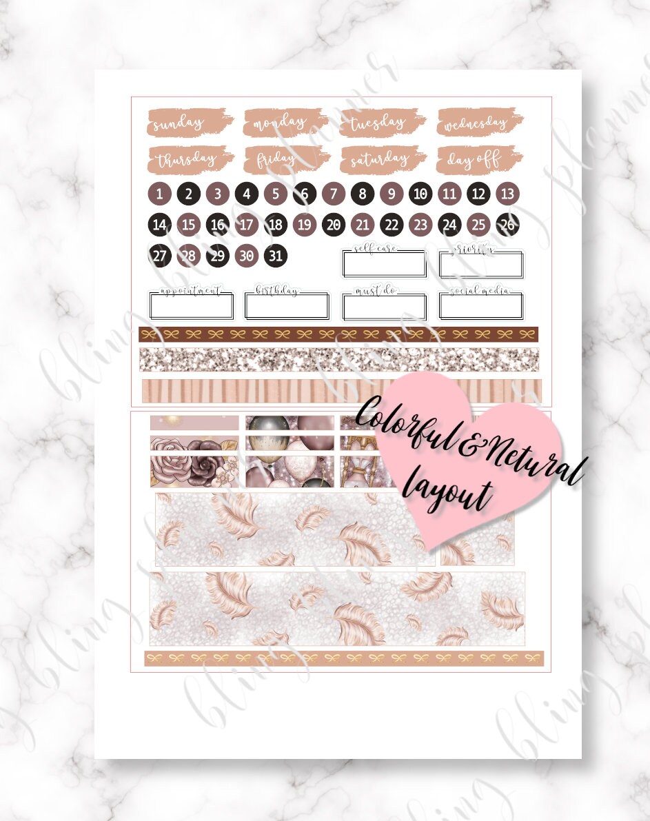NEW YEAR PLANNER Stickers, Printable New Year Planner Stickers ...