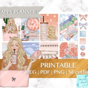 GIRL BOSS Happy Planner STICKER, Planner Girl Sticker Kit, Printable ...