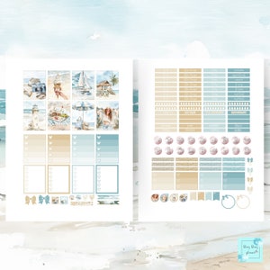 PRINTABLE PLANNER STICKERS, Beach Printable Planner Stickers, Summer ...