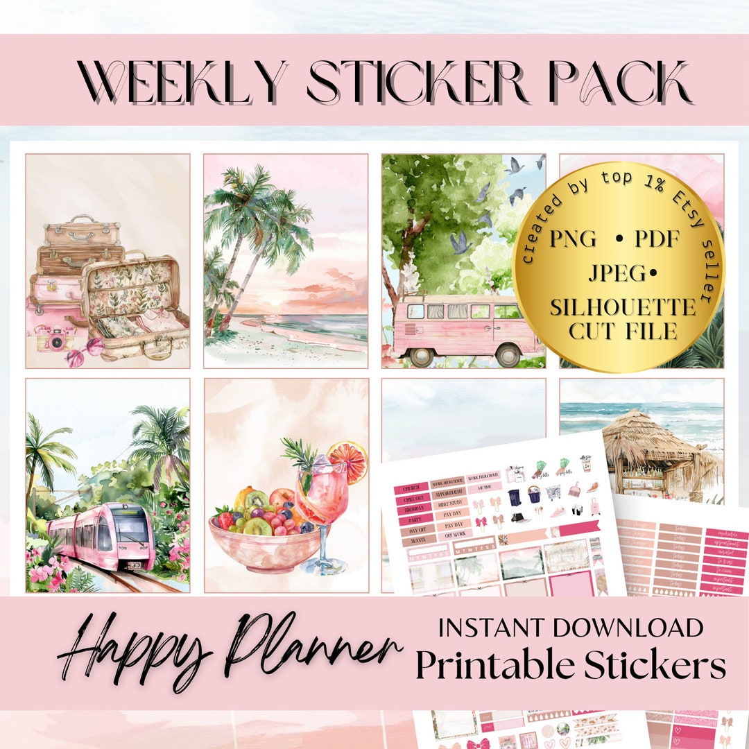 Travel HAPPY PLANNER Stickers, Trip Sticker Sheet, Classic Happy ...