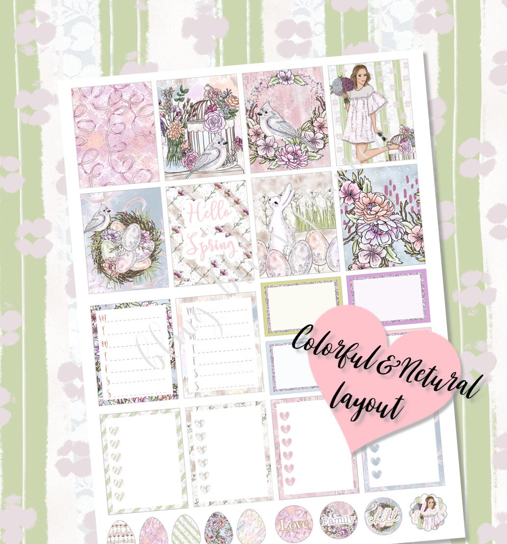 PRINTABLE PLANNER STICKERS Spring Planner Weekly Kit Flower - Etsy