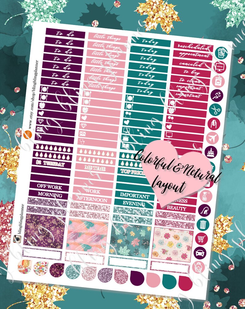 FALL Printable Erin Condren Sticker Fox Printable Sticker - Etsy