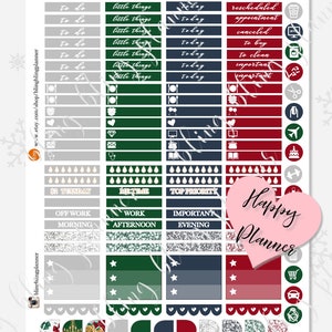 HAPPY PLANNER HOLIDAY Stickers, Printable Christmas Happy Planner ...
