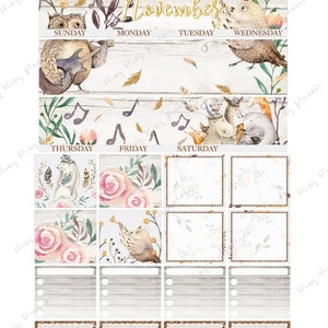 NOVEMBER MONTHLY VIEW Printable, Monthly Planner Kit, Fall Planner ...