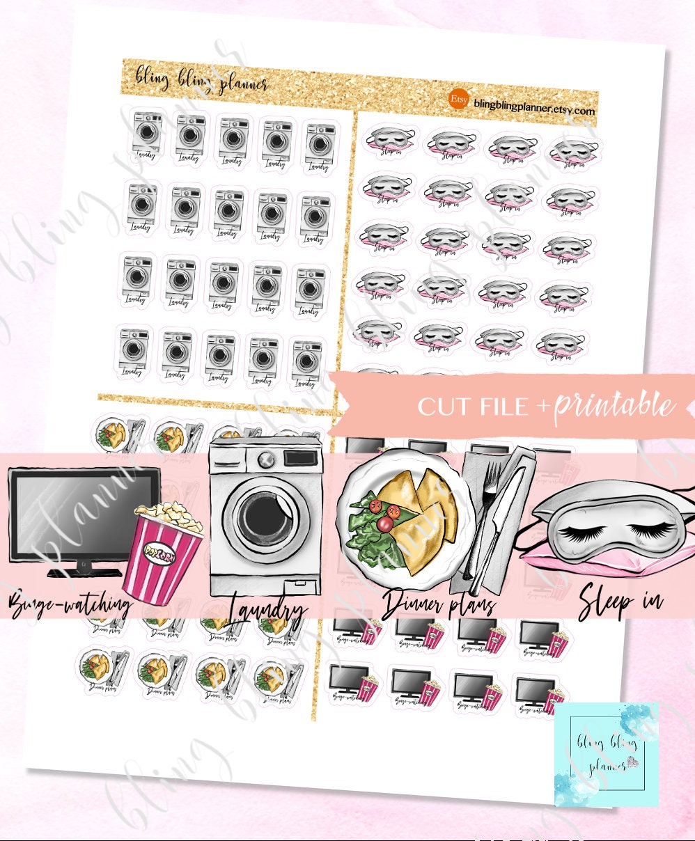 PLANNING FUNCTIONAL STICKERS Pay Day Printable Stickers Work - Etsy