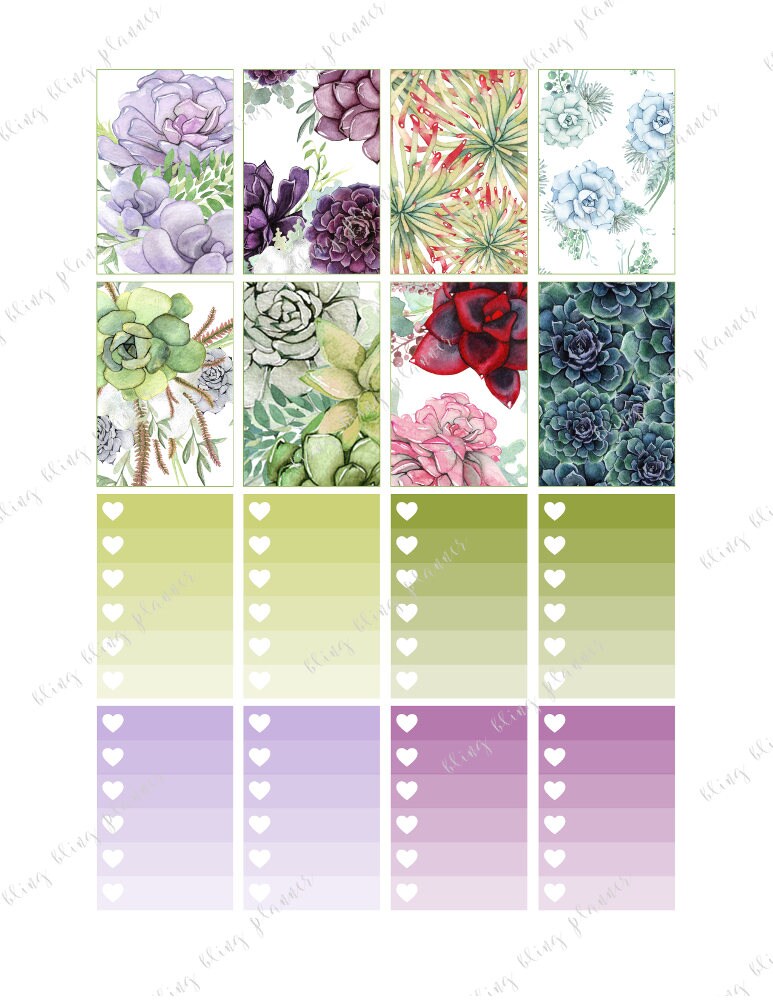 HAPPY PLANNER PRINTABLE Sticker Cactus Planner Stickers Hp | Etsy