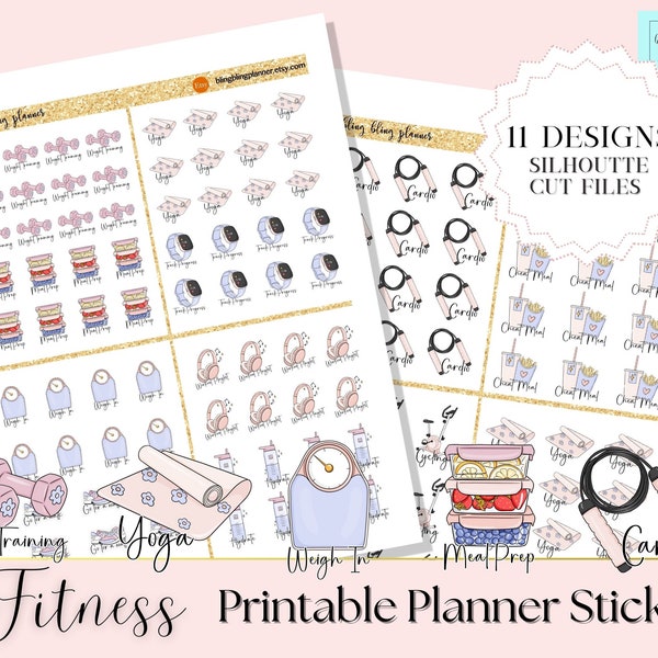 Workout Stickers - Etsy