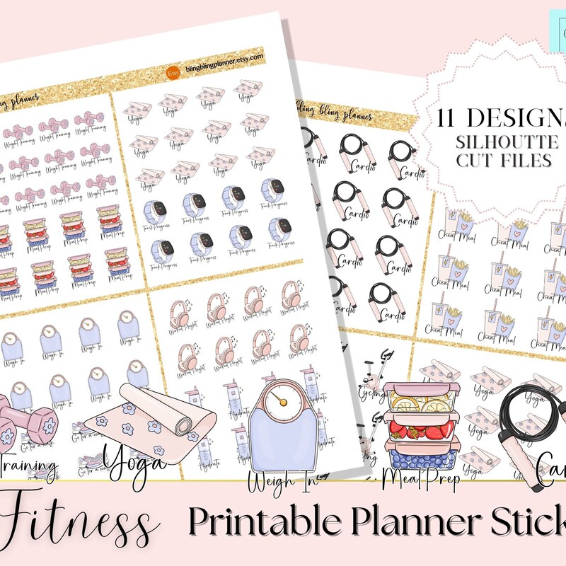 Fitness Planner Stickers - Etsy