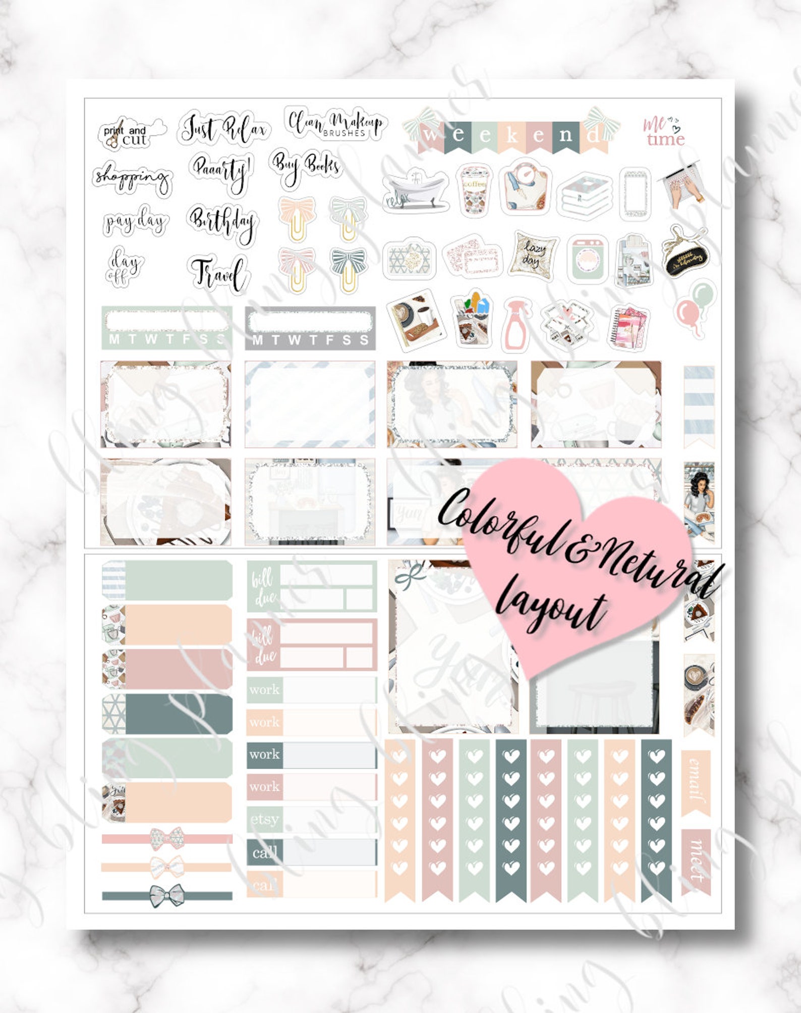 COOKING PRINTABLE Planner STICKERS, Bakery Planner Sticker, Stay Home ...