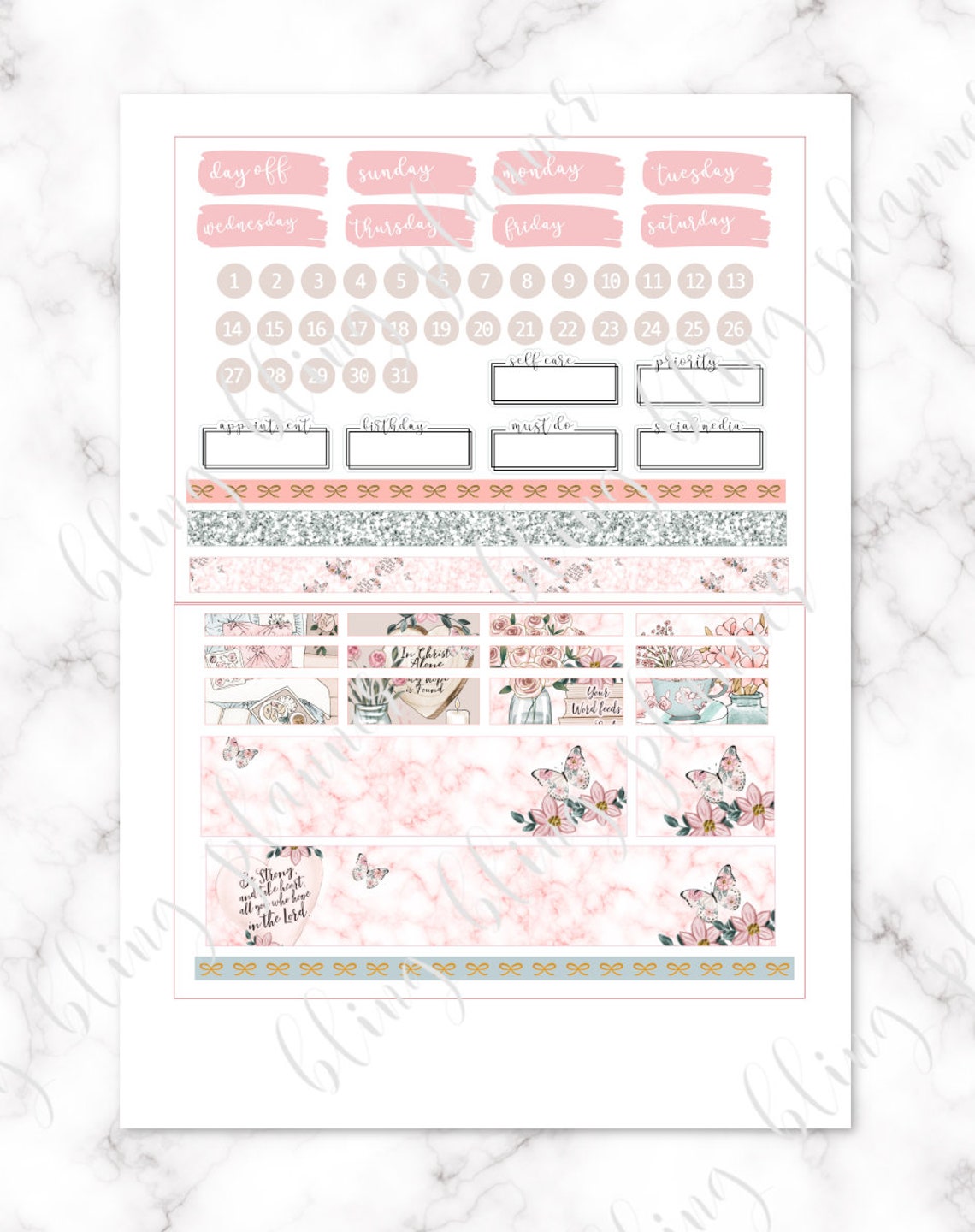 PRAY PRINTABLE PLANNER Stickers, Faith Planner Kit, Christian Planner ...