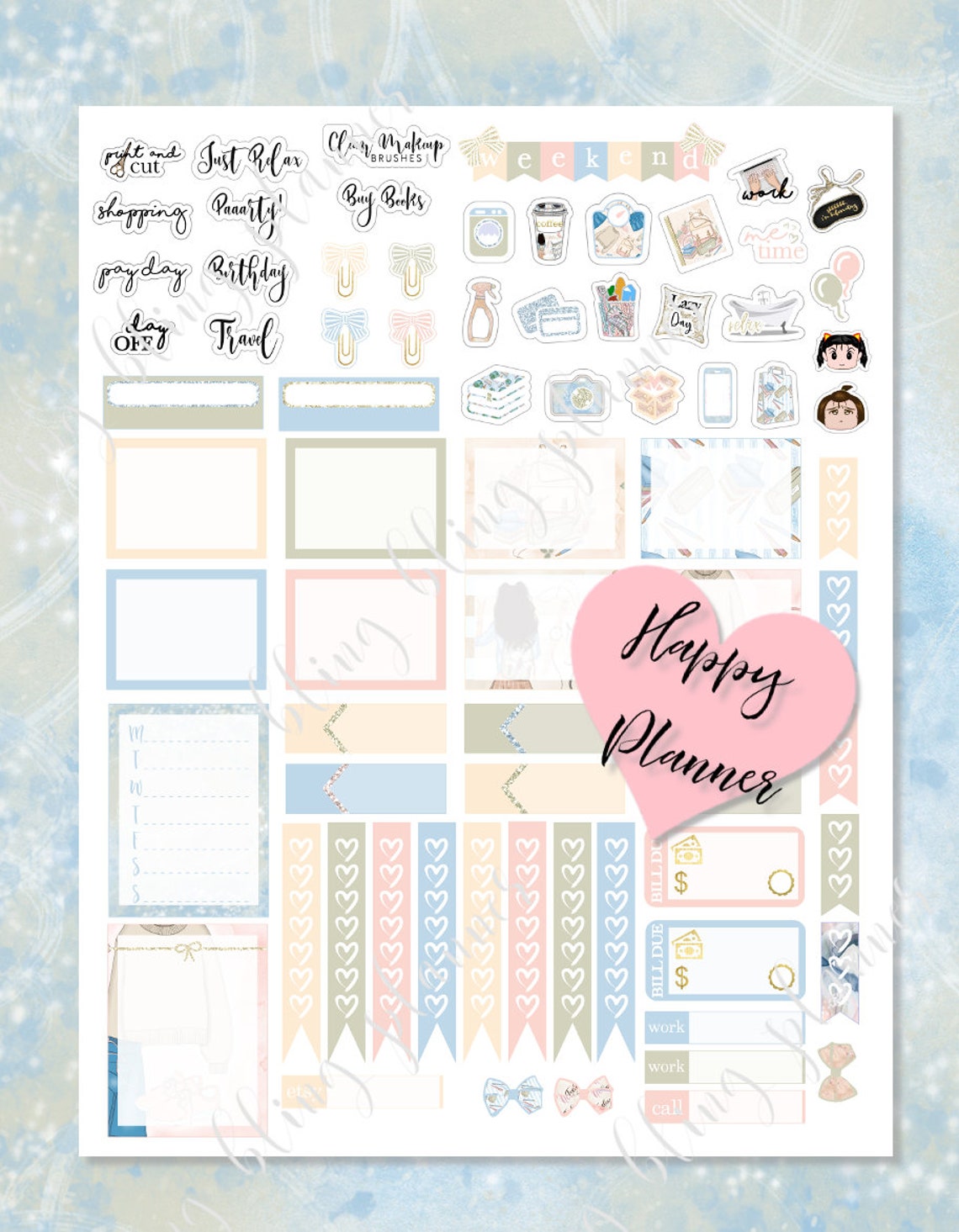 BACK TO SCHOOL Happy Planner Sticker Happy Planner Printable - Etsy