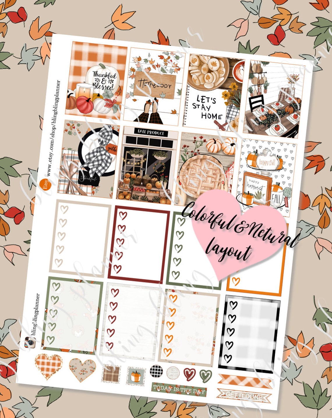 THANKSGIVING PLANNER STICKERS Thanksgiving Printable Planner - Etsy
