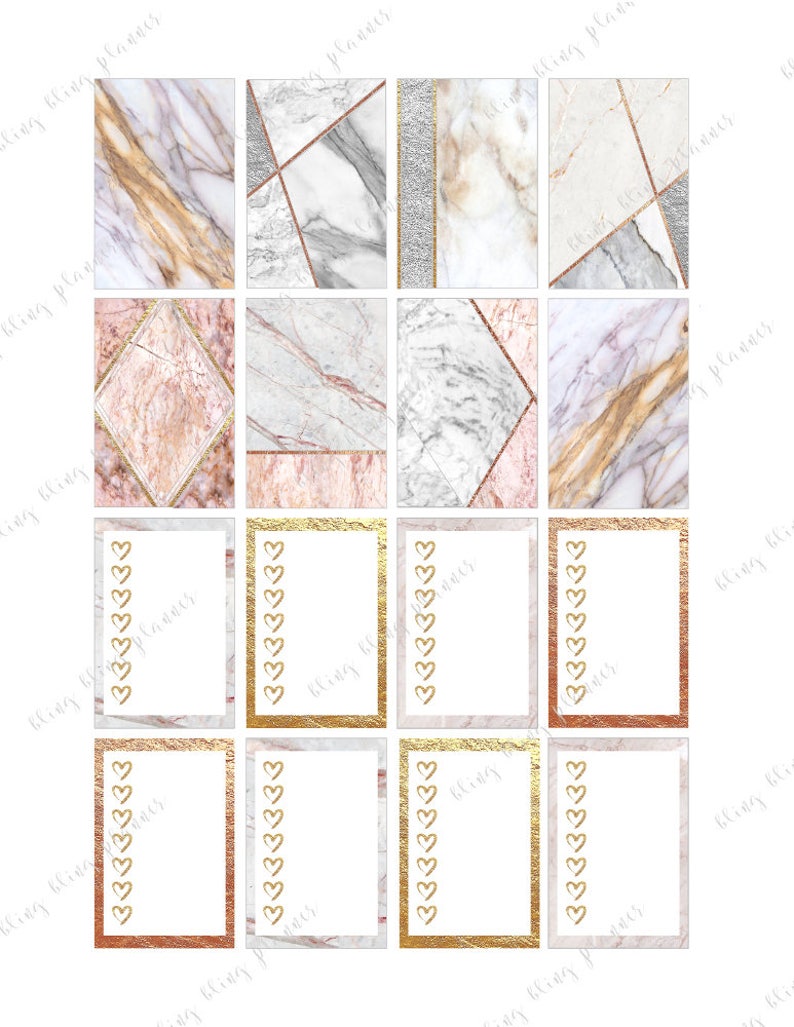 MARBLE PLANNER STICKERS, Marble Happy Planner, Hp Printable Planner ...