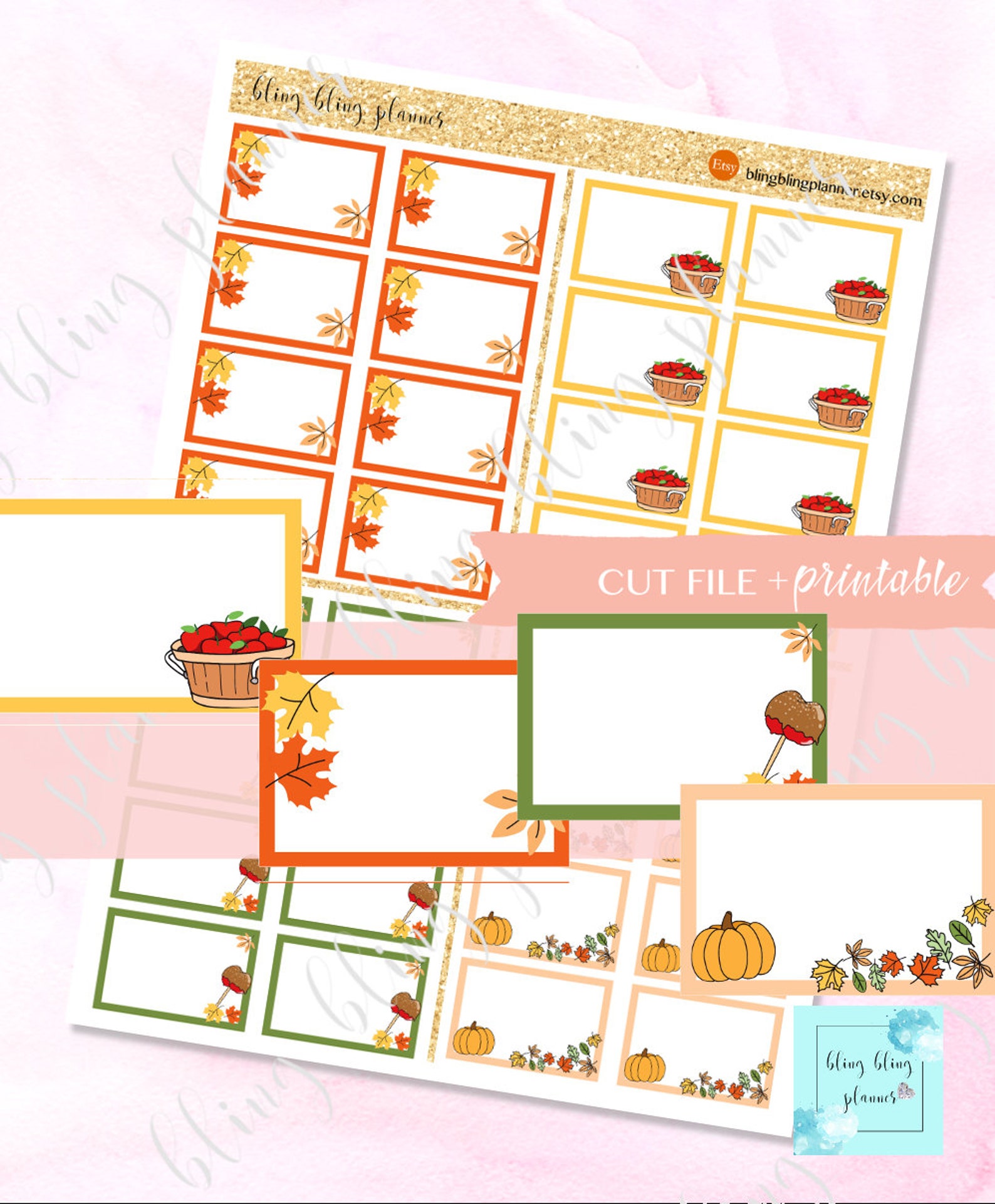 FALL Planner Stickers Printable Fall Stickers Unicorn | Etsy