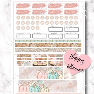 HAPPY PLANNER Fall PRINTABLE Sticker, Fall Printable Sticker Kit, Happy ...