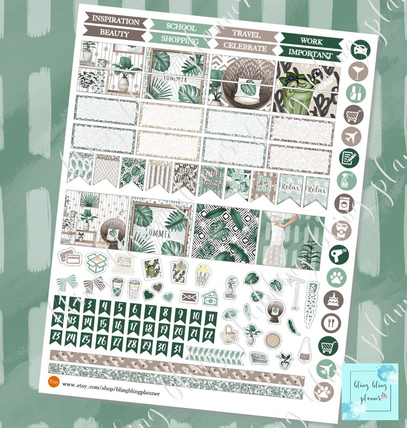 AUGUST MONTHLY KIT Printable August Monthly Printable | Etsy