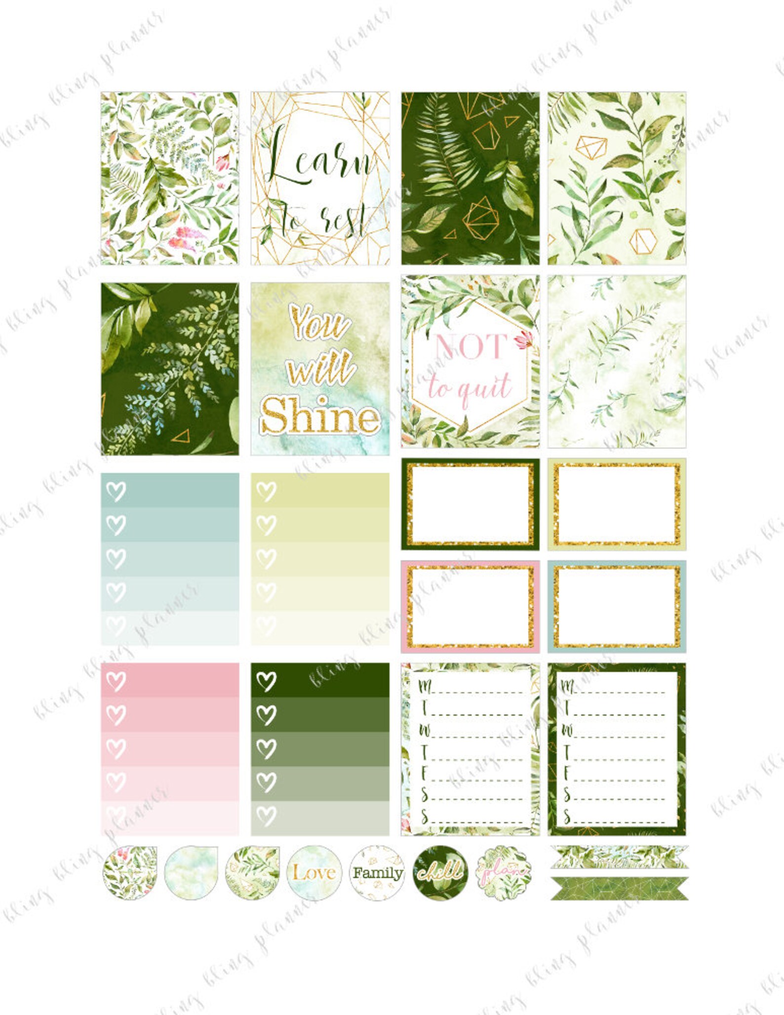 PLANT PLANNER Stickers Spring Planner Stickers Printable | Etsy