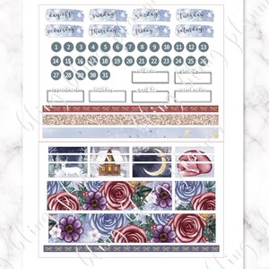 WINTER PRINTABLE PLANNER Stickers, Snow Printable Stickers, Winter Deer ...