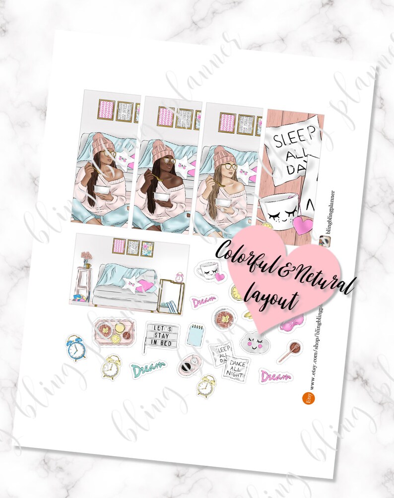 PRINTABLE PLANNER STICKERS, Cozy Home Planner Stickers, Printable ...