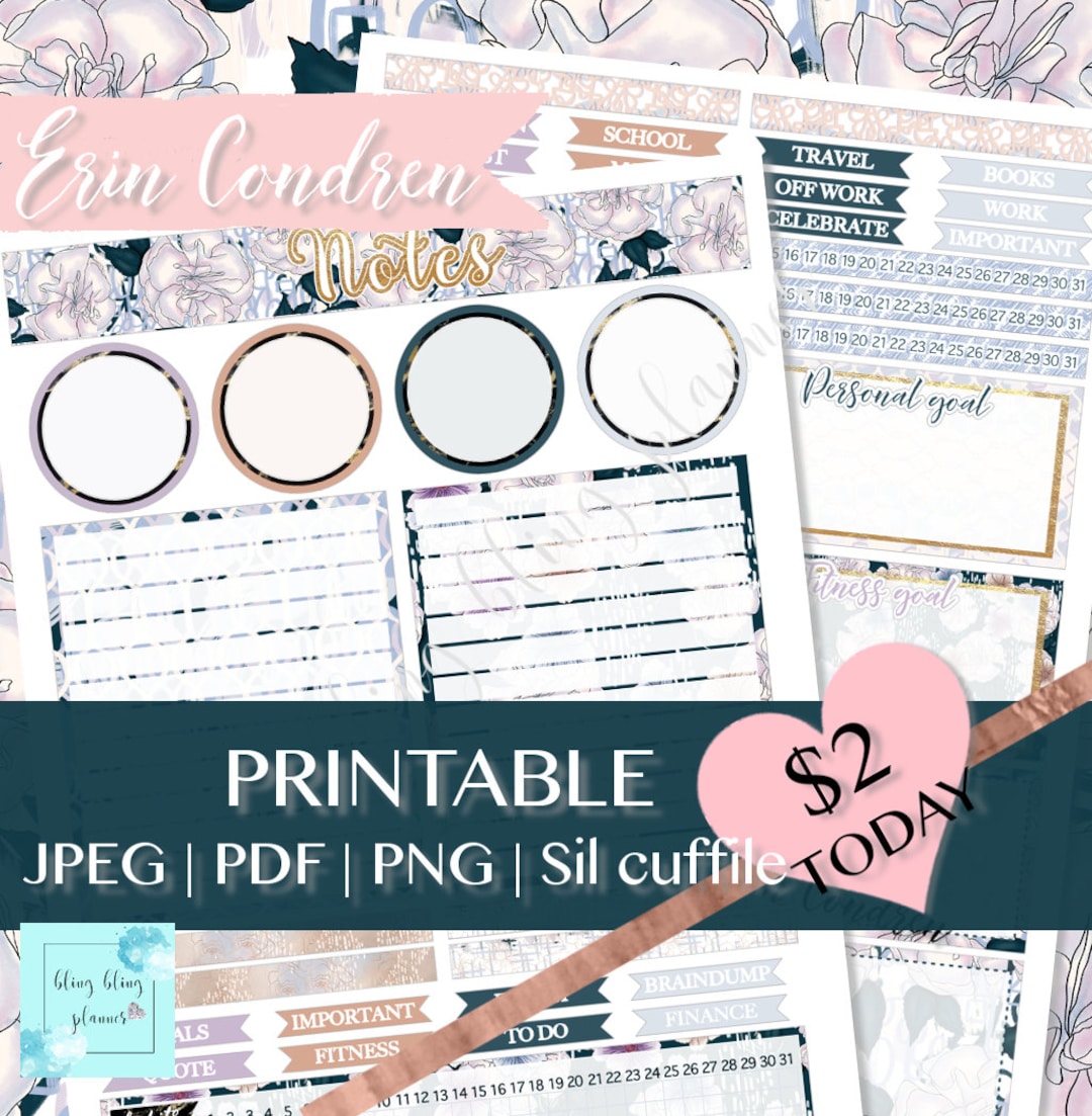 PRINTABLE NOTE PAGE Sticker, September Note Page, Digital Stickers ...