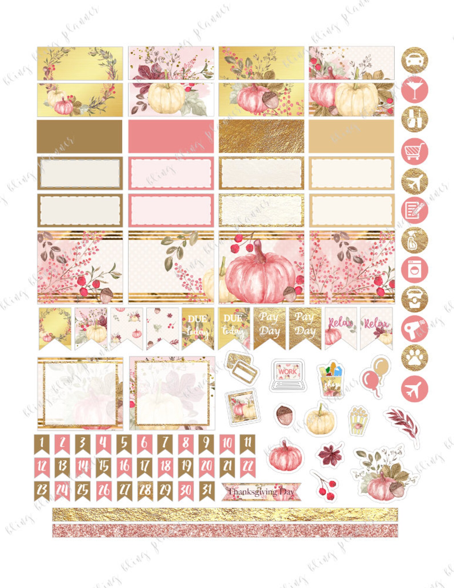 NOVEMBER MONTHLY KIT Printable Monthly Planner Kit - Etsy