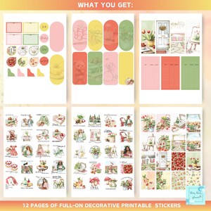 Wild Berry Summer PRINTABLE Journal Sticker, April May June Journal ...