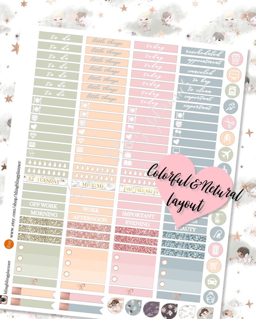 ANGEL PLANNER Stickers, Printable Christmas Planner Stickers, Christmas ...