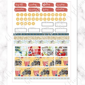 PRINTABLE PLANNER STICKERS, Movie Printable Planner Stickers, Show ...