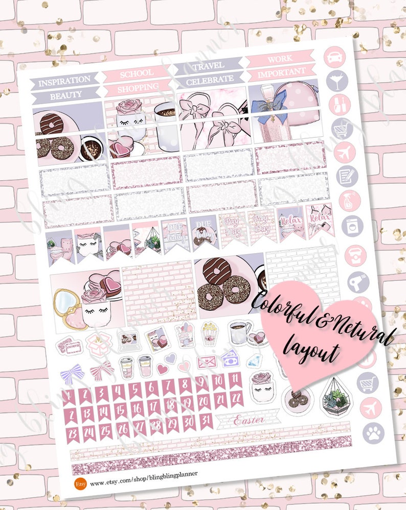 APRIL MONTHLY PLANNER Kit Printable Relax Planner Sticker - Etsy