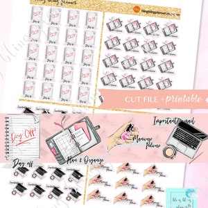 PLANNING FUNCTIONAL STICKERS, Beauty Printable Stickers, Me Time ...