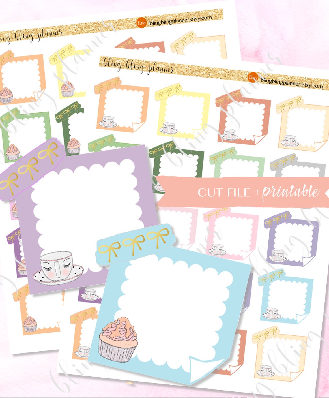 NOTEPAD PRINTABLE Stickers Printable Sticky Notes Cute | Etsy