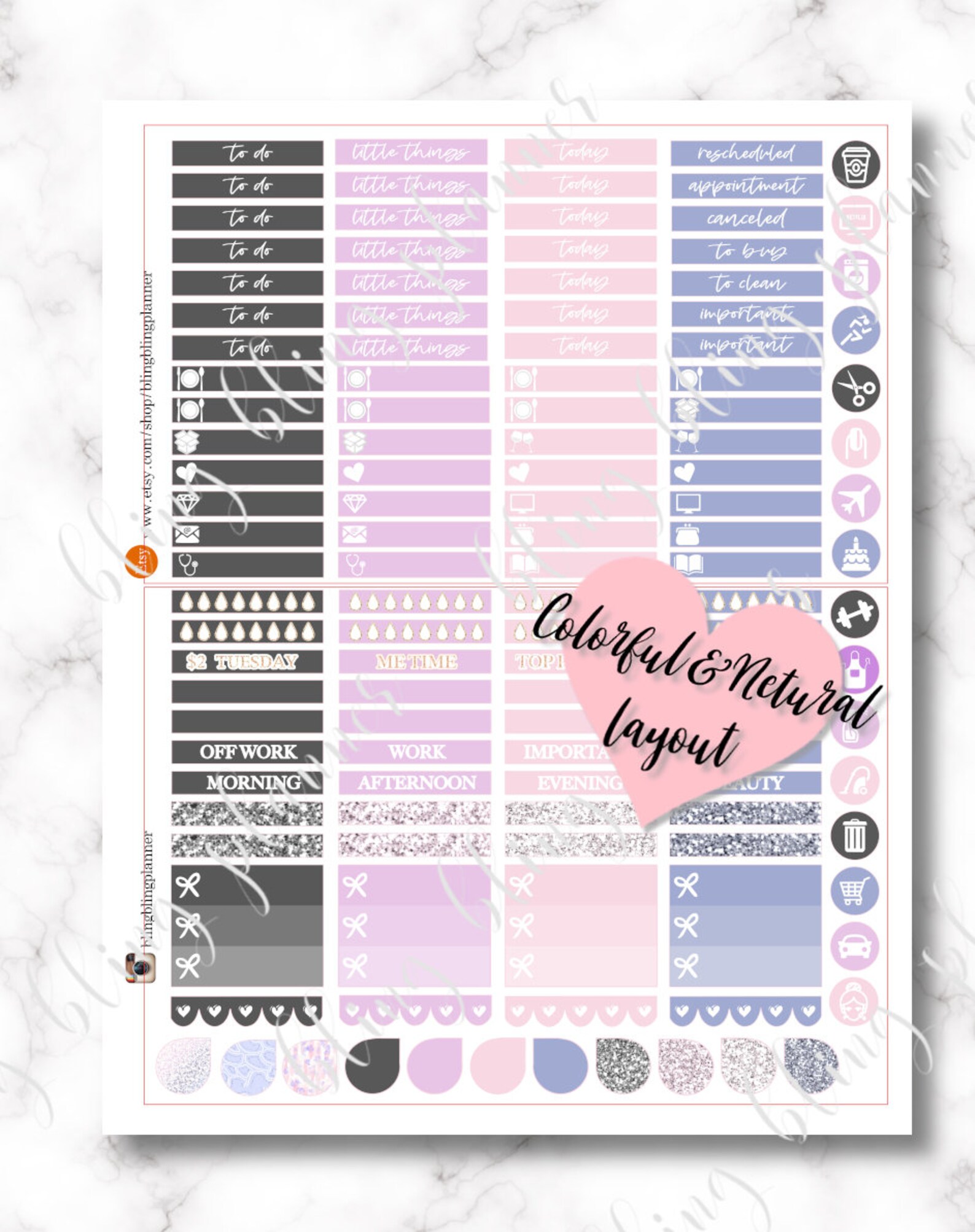BIRTHDAY PRINTABLE Planner STICKERS Printable Planner - Etsy