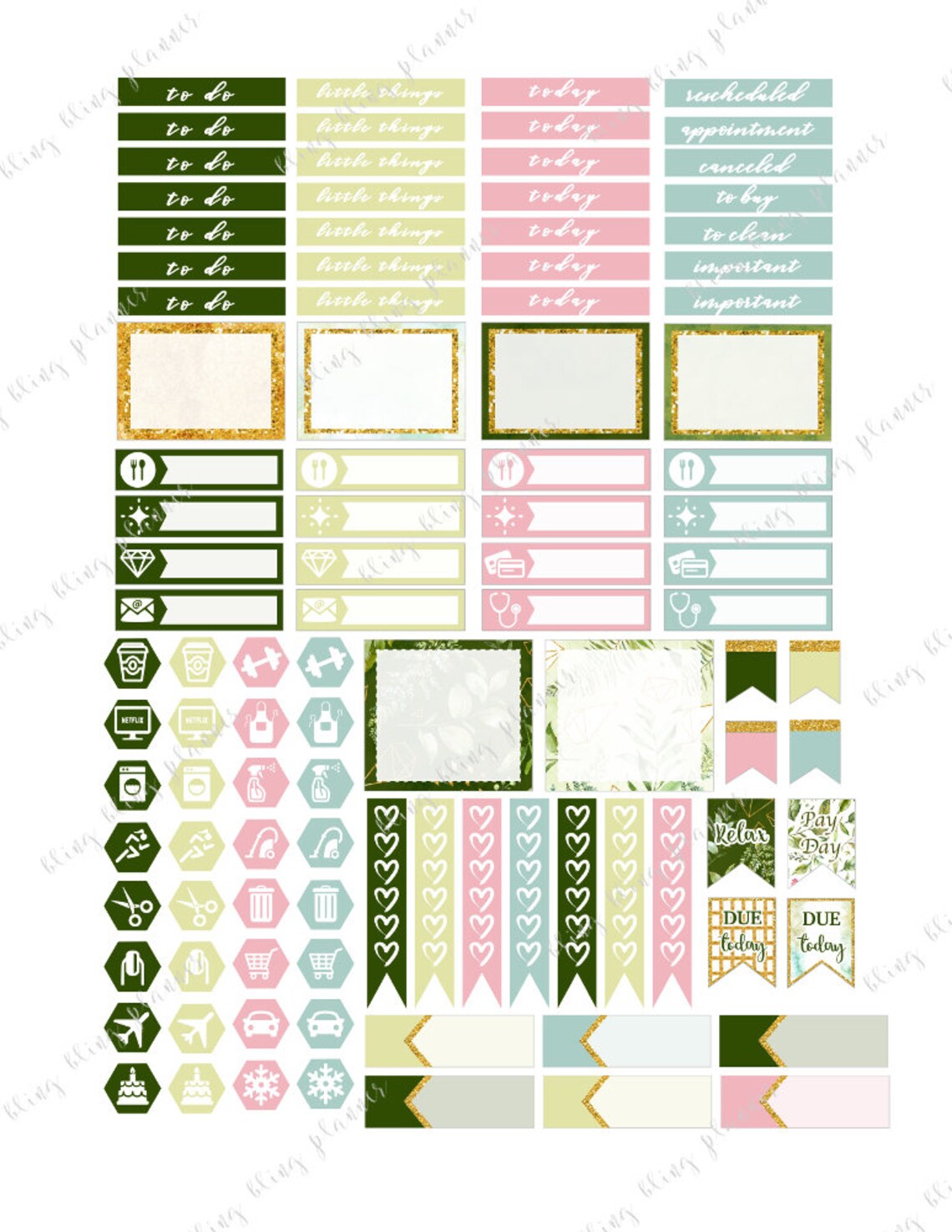 PLANT PLANNER Stickers Spring Planner Stickers Printable | Etsy
