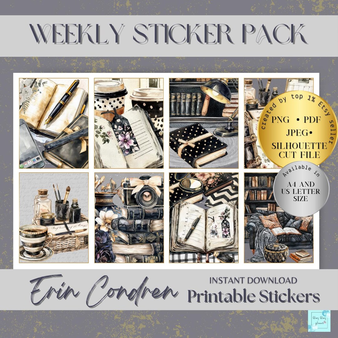 2025 New Year PRINTABLE Planner Sticker, Resolution Erin Condren ...