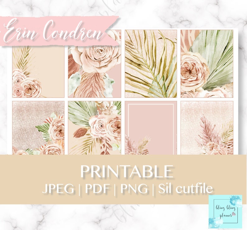 BOHO PLANNER STICKERS Boho Leave Sticker Kit Floral - Etsy