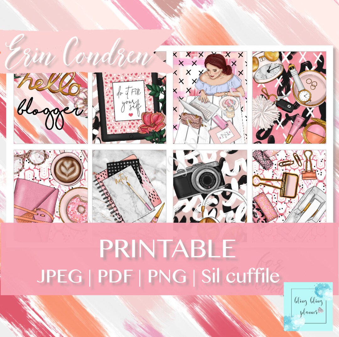 GIRL BOSS STICKERS, Printable Planner Stickers, Planner Girl Sticker ...