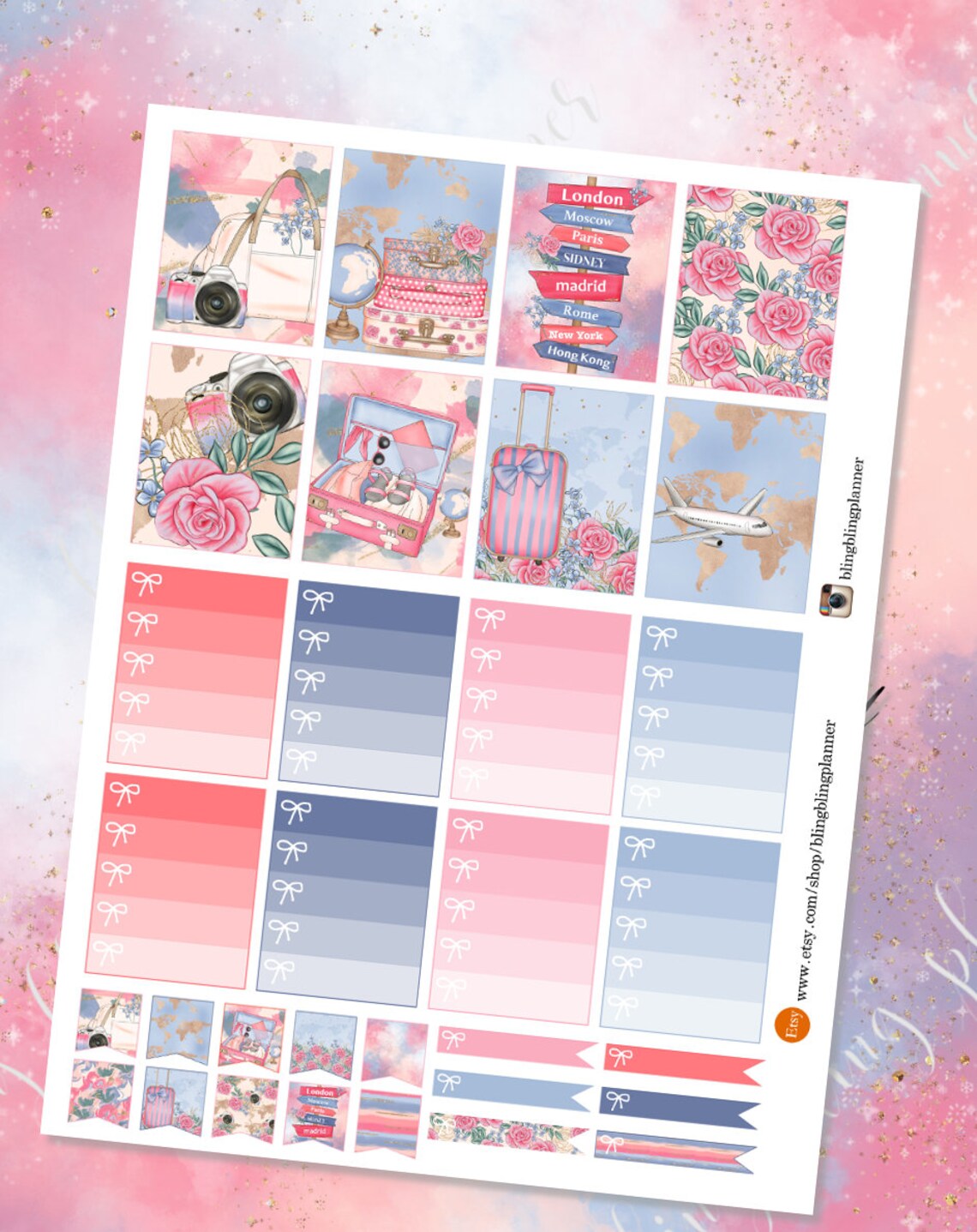 TRAVEL PLANNER STICKERS Printable Vacation Planner Stickers - Etsy