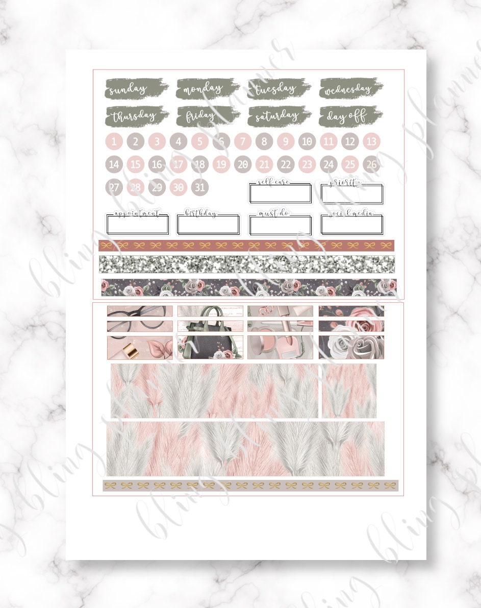 WINTER FASHION PRINTABLE Stickers Fashion Girl Erin Condren - Etsy
