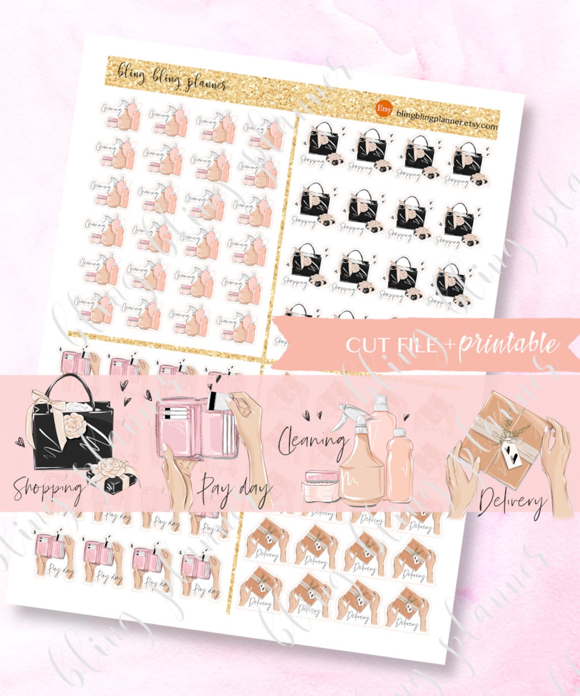GENERAL PLANNER STICKERS Grocery Planner Icon Printable - Etsy