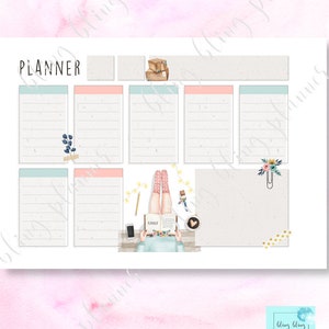FULL BOX PRINTABLE Planner Stickers, Printable Full Box Stickers, Date ...