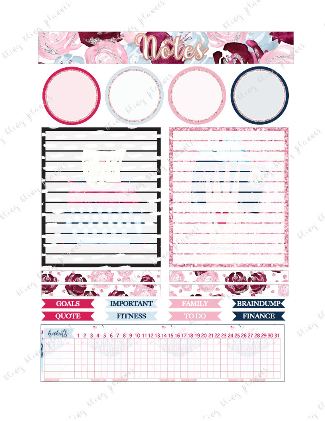 MONTHLY PLANNER Sticker Kit February Bundle Stickers - Etsy