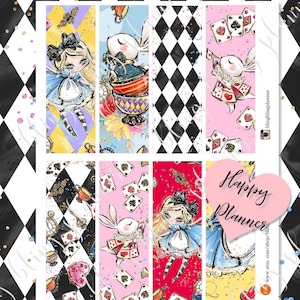 ALICE in WONDERLAND Happy Plannerstickers, Happy Planner Printable ...