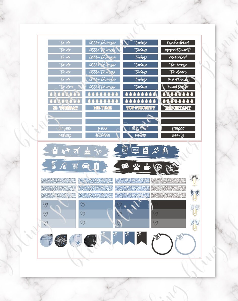 NEW YEAR PLANNER Stickers Printable 2023 Planner Stickers - Etsy