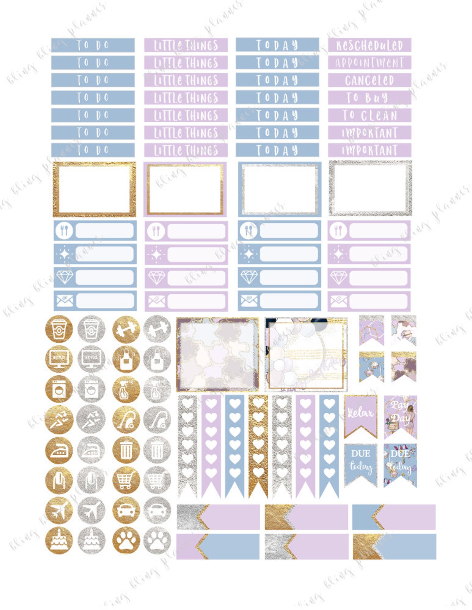 BIRTHDAY PRINTABLE Planner STICKERS Birthday Planner Kit - Etsy