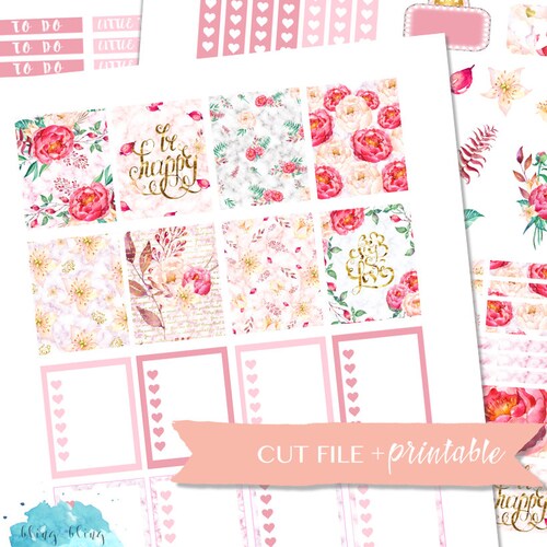 FLORAL STICKER KIT Floral Planner Stickers Spring Planner - Etsy