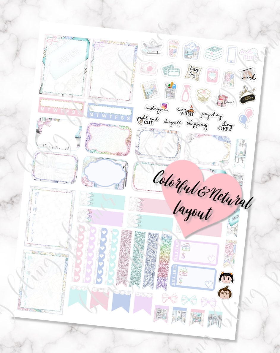 TIDY UP PLANNER Stickers Printable Planner Printable House - Etsy